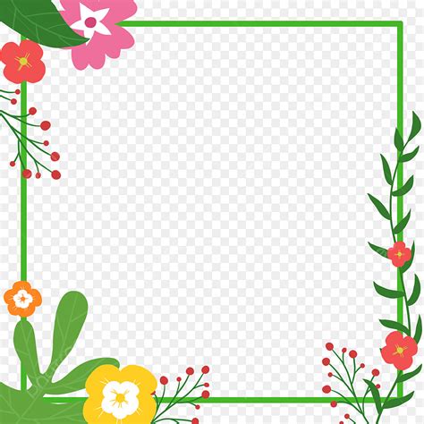 Spring Flower Border Png Picture Cartoon Spring Flowers Border Spring
