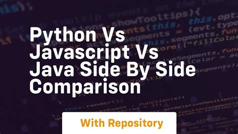 Python Vs Javascript Vs Java Side By Side Comparison Youtube