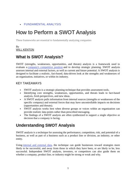 Swot Kenton Pdf Swot Analysis Electric Vehicle