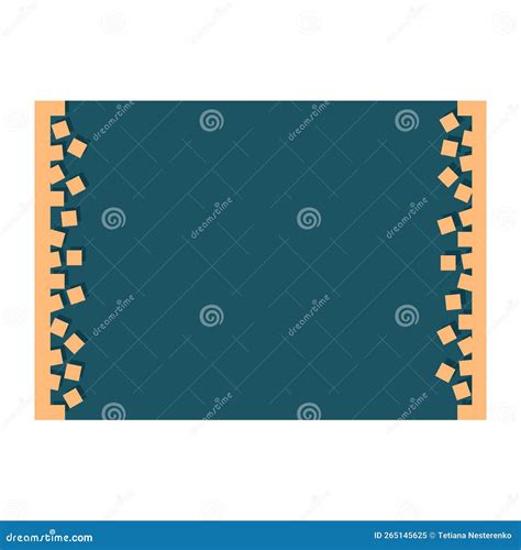 Blue Rectangle With Pixel Fade Effect Brochure Element Design Stock