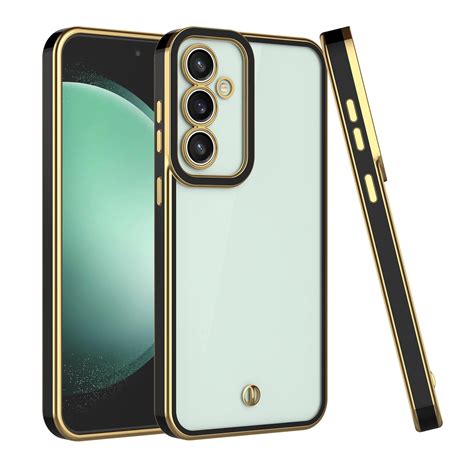 For Galaxy S23 Fe 5g Phone Case Slim Luxury Gold Plated Soft Bumper