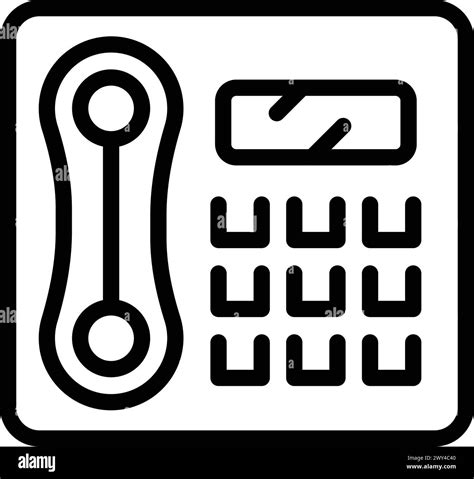 Emergency Monitoring Phone Icon Outline Vector First Aid Call Center Cellphone Help