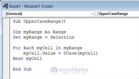 Applying Automatic Uppercase In Excel Vba 2 Examples Exceldemy