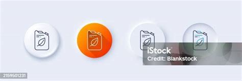 캐니스터 라인 아이콘입니다 에코 디젤 연료 표시입니다 선 아이콘 벡터 0명에 대한 스톡 벡터 아트 및 기타 이미지 0명 3차원 형태 가솔린 Istock