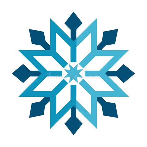 A Geometric Snowflake Design Features Angular Shapes And A Symmetrical Pattern Stock Image