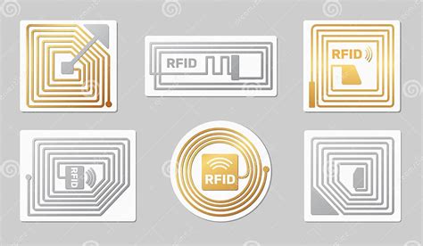 Rfid Tags Golden And Silver Radio Frequency Identification Stickers