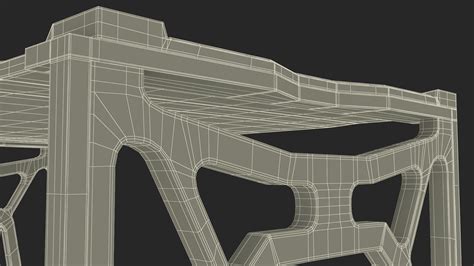 Futuristic Table Blue 3d Model 19 3ds Blend C4d Fbx Max Ma Lxo Obj Free3d