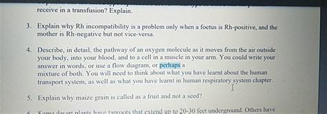 Receive In A Transfusion Explain 3 Explain Why Rh Incompatibility Is A