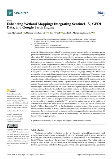 pdf enhancing wetland mapping integrating sentinel 1 2 gedi data
