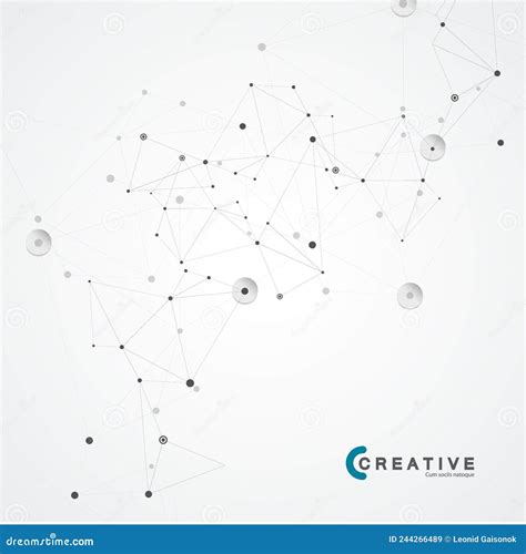 abstract connect dots and lines vector technology connect background