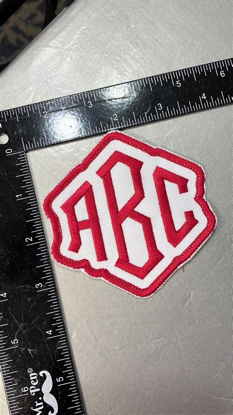 Monogram Patch Monogram Initial Patch Sew On Patch Embroidered