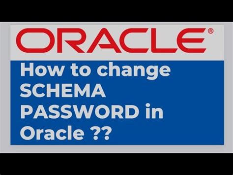 Oracle How To Unlock Change The Schema Username Password In Oracle DB Hands On Practical