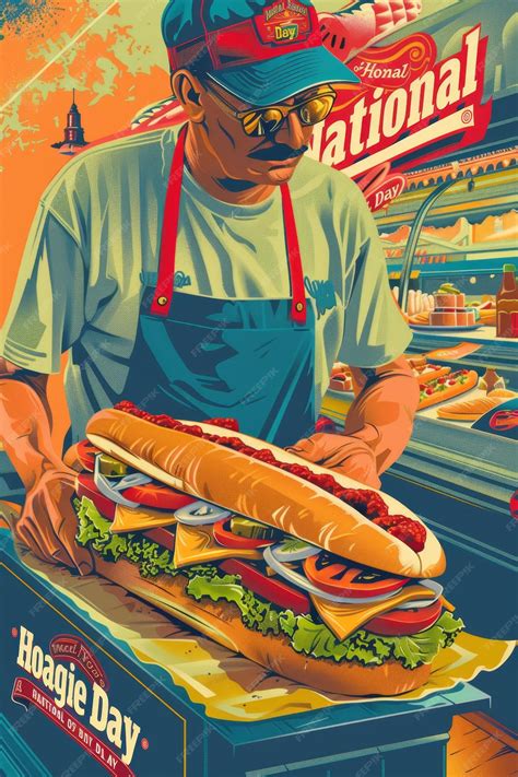 Premium Photo Illustration With Text To Commemorate National Hoagie Day