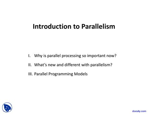 Introduction To Parallelism Operating System Design And Implementation Lecture Slides Docsity