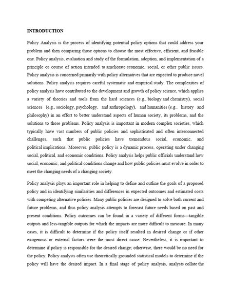 Tools For Policy Analysis Pdf Policy Analysis Policy