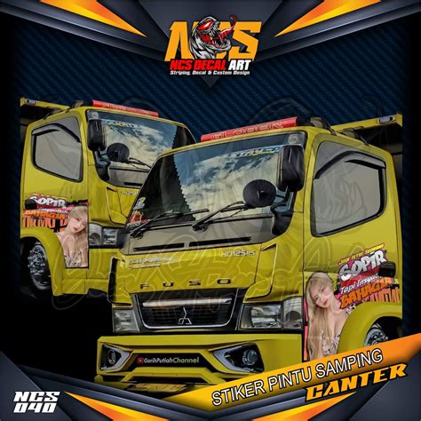 Jual Stiker Pintu Depan Canter Kanan Kiri Custom Kata Kata Bisa Request