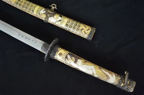 수제 일본 사무라이 육군 카타나 칼 강철 칼집 황동 손잡이 handle brass handle steelhandle knife AliExpress