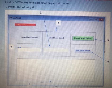 Solved Create A C Windows Form Application Project That