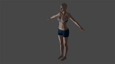 Female Base Mesh Model With Textures 3d Model Rigged Cgtrader