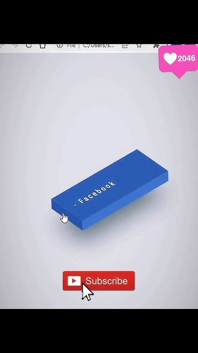 Animated Facebook Icon Using Html Css Rizvisir Coding Css Htmlcss Viral Facebook