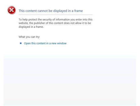 this content cannot be displayed in a frame sharepoint 2013