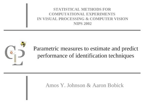 Ppt Parametric Measures To Estimate And Predict Performance Of