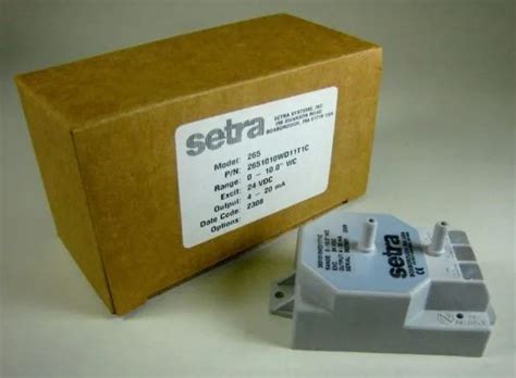 Setra Model 265 Differential Pressure Transducer Range 0 100 Inch For