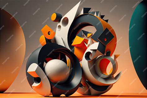 Premium Photo Abstract Shapes Made By Aiartificial Intelligence