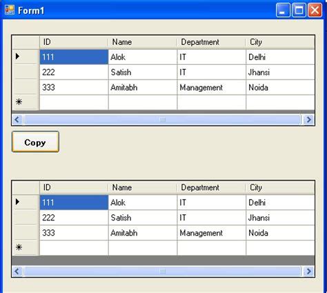 Working With DataTable And Its Methods In ADO NET