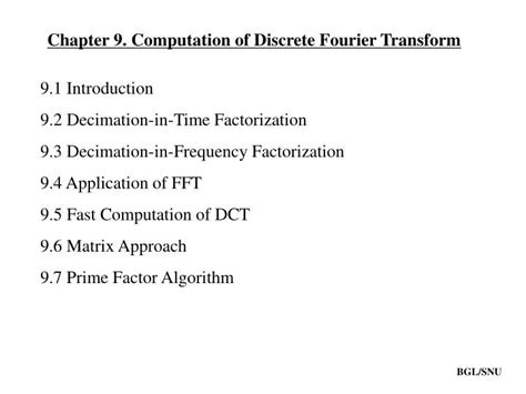 Ppt Chapter 9 Computation Of Discrete Fourier Transform Powerpoint Presentation Id4014944