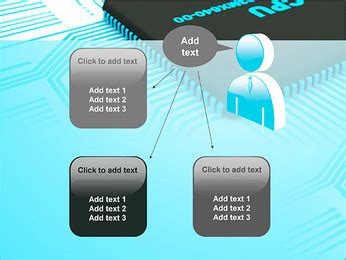 CPU Computer Sign PowerPoint Template Backgrounds ID SmileTemplates