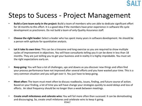 Easy Steps To Cmmi L5 Success Pptx