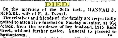 Hannah Jane Langstroth Drexel 1826 1858 Find A Grave Memorial
