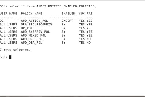 Auditing With Unified Auditing