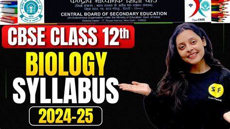CBSE Class 12th Biology Syllabus Boards Session 2024-25 Science and Fun - YouTube