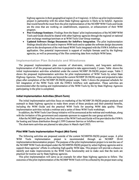 Appendix G Implementation Of Research Findings And Products Implementation Plan Memorandum