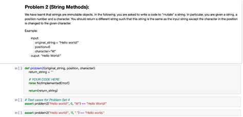 Solved Problem String Methods We Have Learnt That Chegg Com