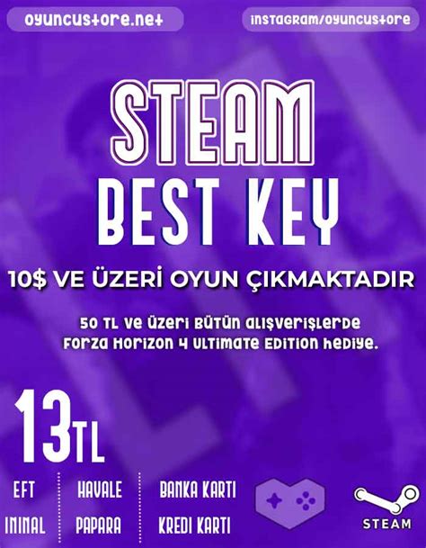 Steam Random Key Fiyatları Oyuncustore
