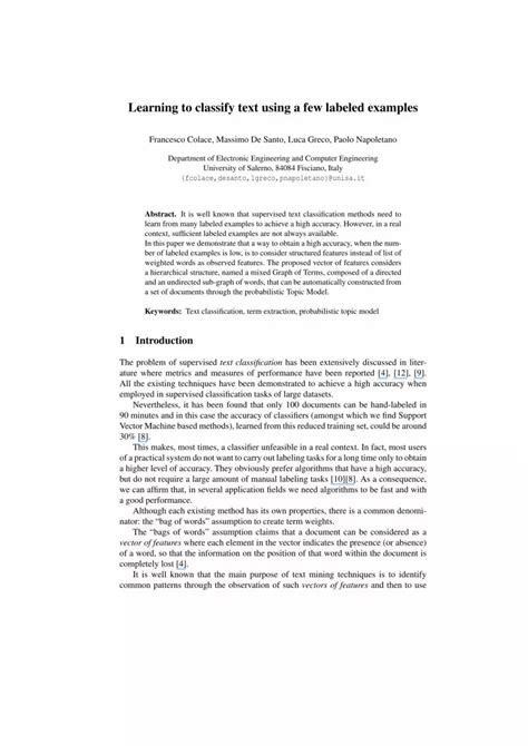 Pdf Learning To Classify Text Using A Few Labeled Examples Dokumen Tips
