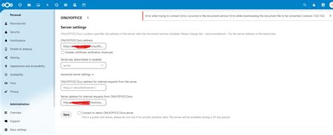 Univention 5 0 4 Errata726 Nextcloud 25 0 8 0 Onlyoffice 7 4 0 1 Error While Downloading