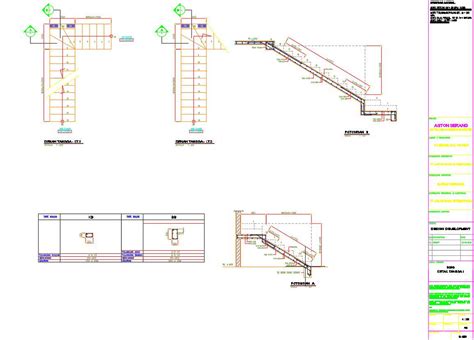 Plan Section And Elevation Design Of The Staircase In Autocad 2d Drawing Cad File Dwg File