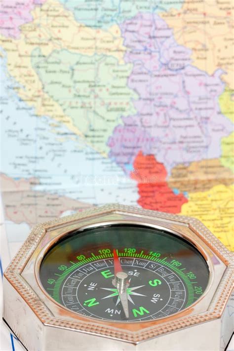 Compass And Map Stock Image Image Of Direction Searching 22833529