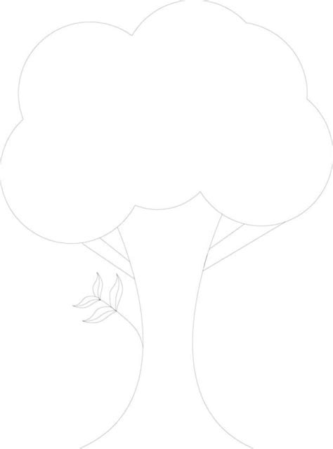 Tree Outline Template Vector Art Icons And Graphics For Free Download