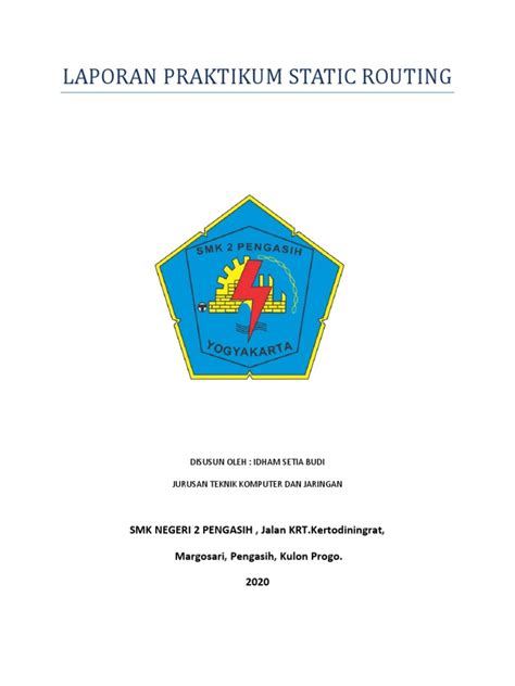 Laporan Praktikum Static Routing Pdf