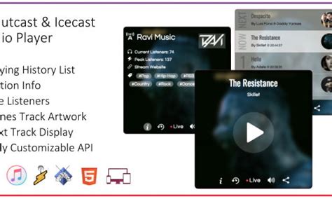 shoutcast and icecast radio web player by danialsabagh codecanyon