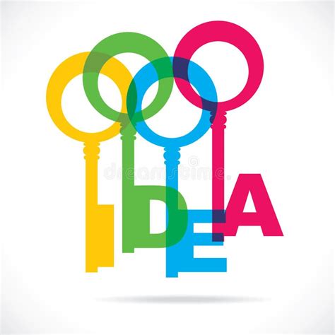 Colorful Idea Word Key Stock Vector Illustration Of Flash 30232280