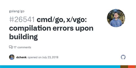 cmd go x vgo compilation errors upon building · issue 26541 · golang