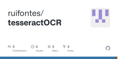 GitHub Ruifontes TesseractOCR
