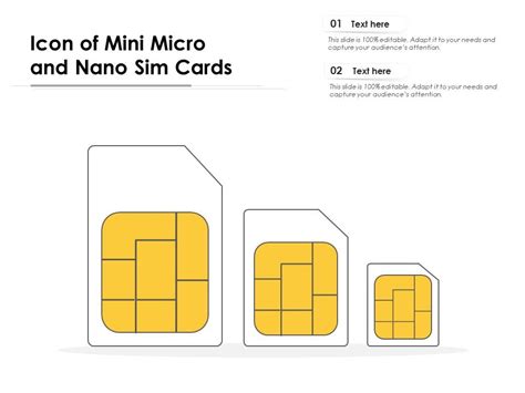 Icon Of Mini Micro And Nano Sim Cards Presentation Graphics Presentation Powerpoint Example
