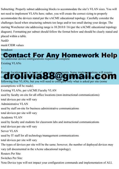 Subnetting Properly Subnet Addressing Blocks To Accommodate The Sitpdf
